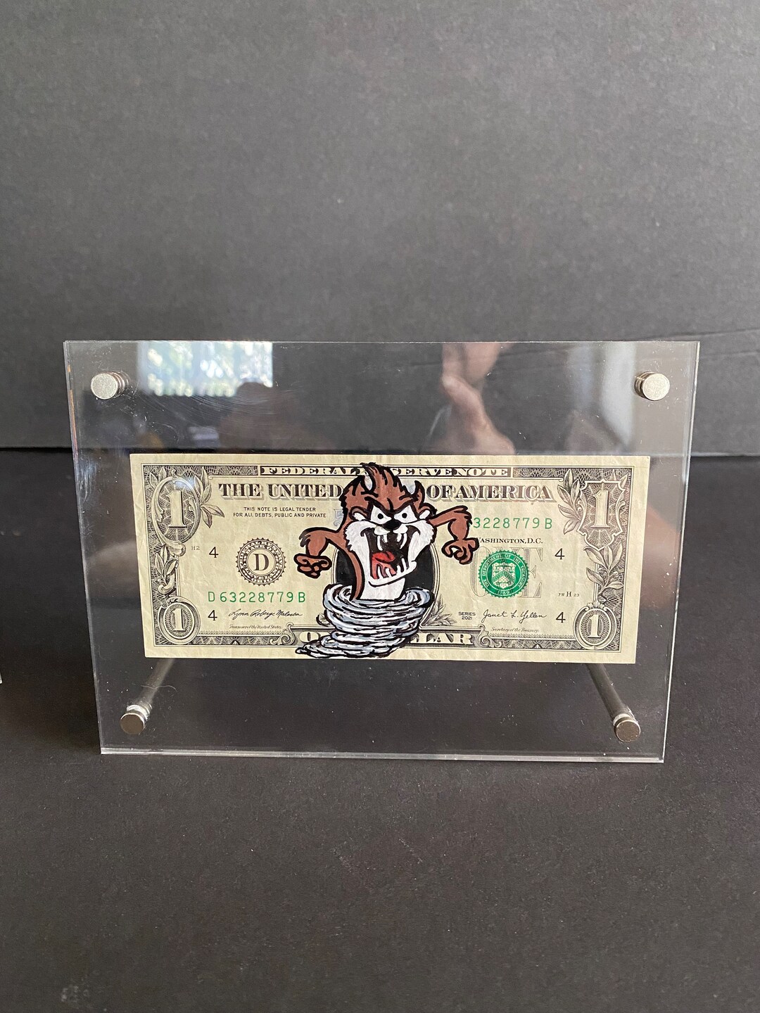 Tasmanian Devil Dollar Bill Art - Etsy UK