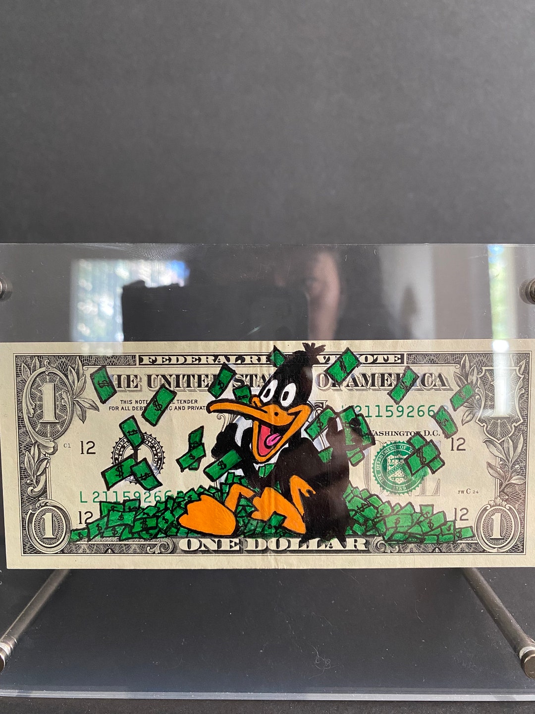 Daffy Duck Dollar Bill Art - Etsy