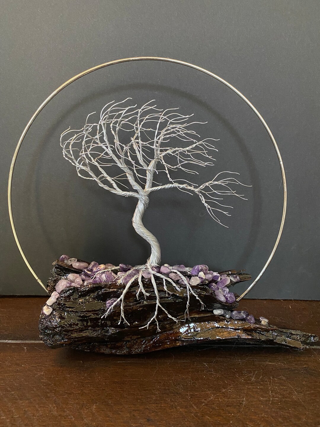 Beautiful Amethyst & Wire Tree Sculpture - Etsy