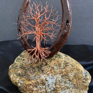 Horseshoe Copper Tree Sculpture - Etsy