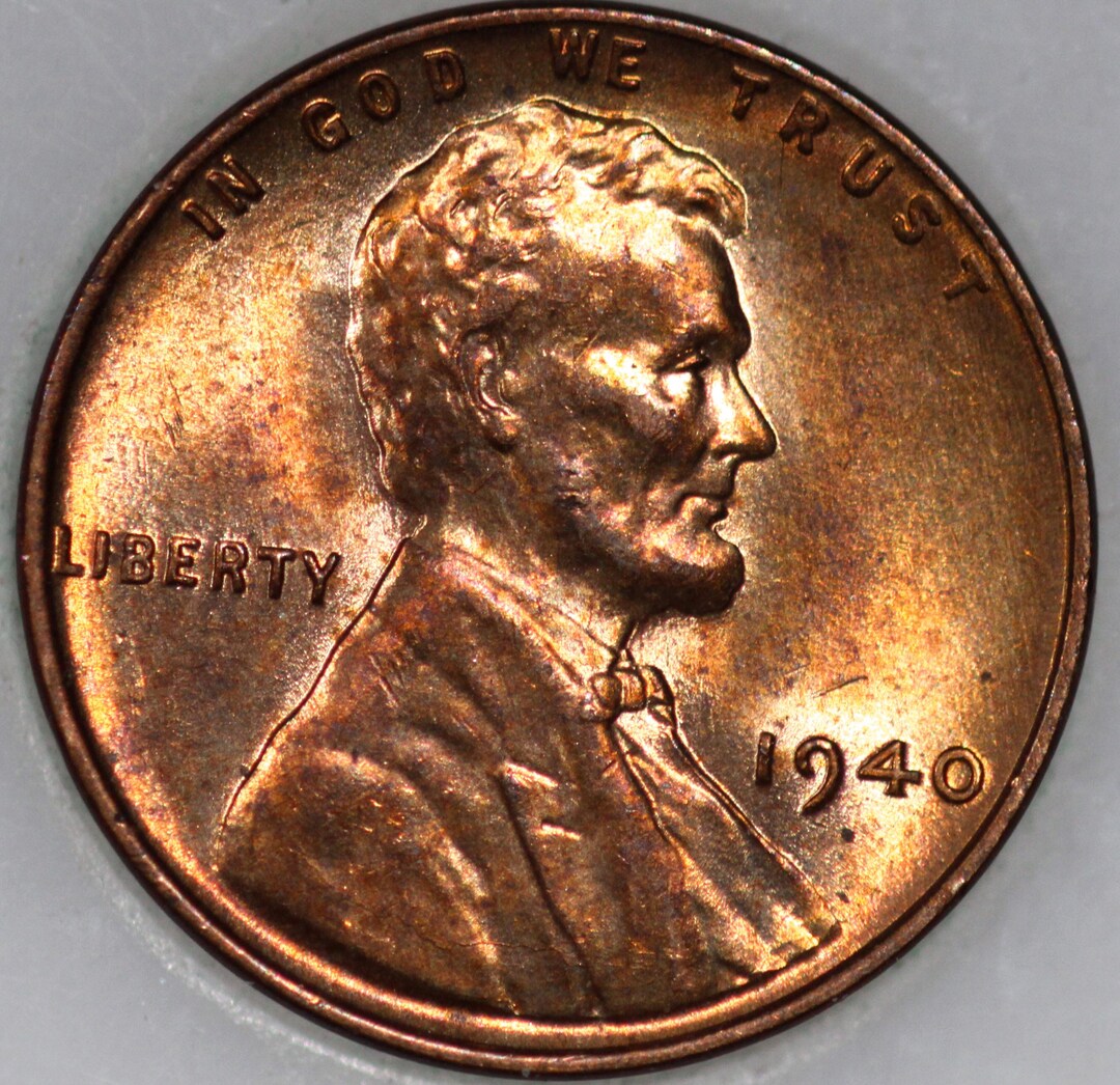 1940-P Wheat Cent With Select Natural Toning as Shown [SN01] - Etsy