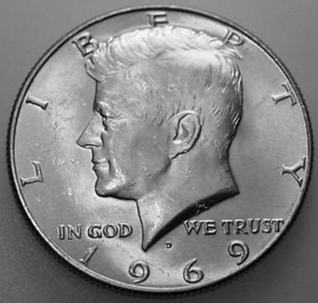 1969-D Kennedy Half Dollar Uncirculated BU 40% Silver Nice No Problem ...