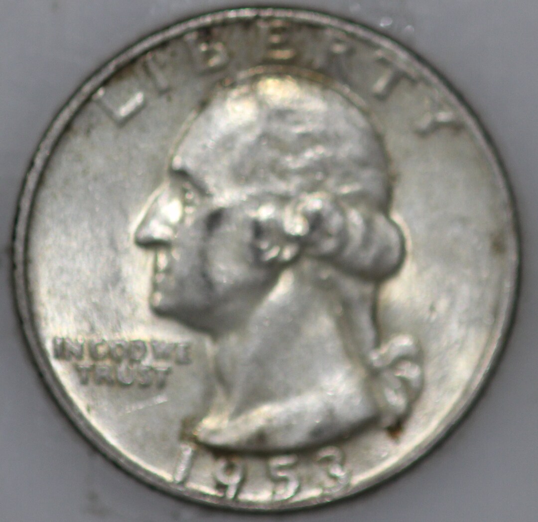 1953-P Washington Quarter 90% Silver as Shown SN01 - Etsy