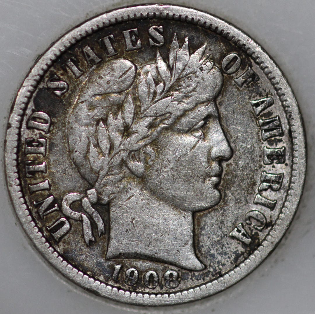 1908-D Barber Dime 90% Silver, 100+ Years Old as Shown [SN01] - Etsy