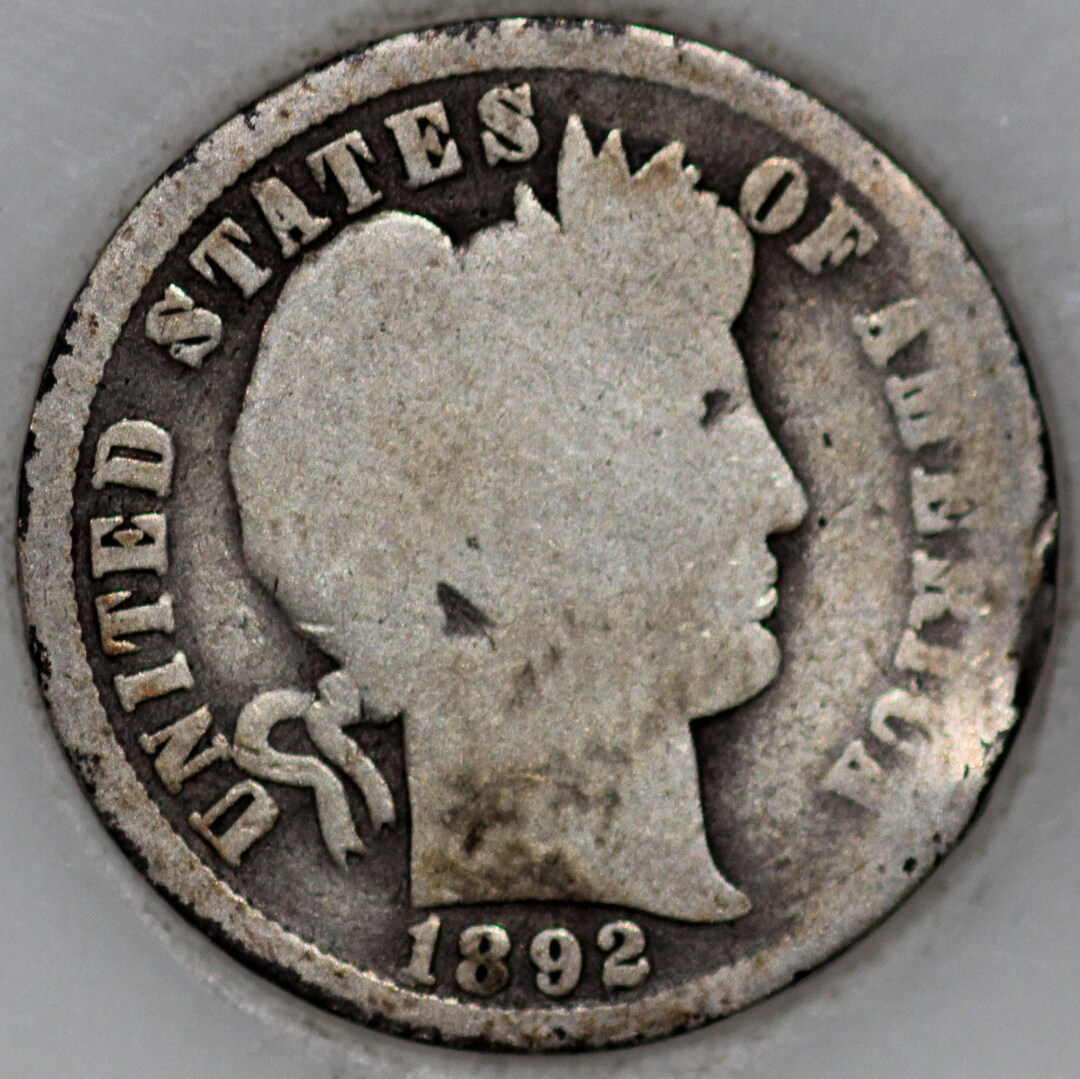 1892-O Barber Dime 90% Silver, 100+ Years Old as Shown [SN01] - Etsy