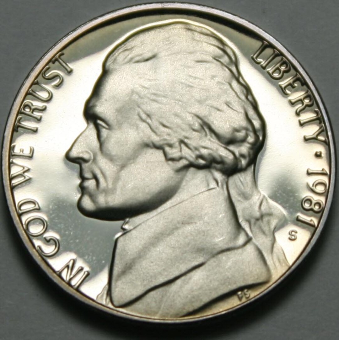 1981-S Jefferson Nickel Proof Strike Type 2 Flat S You'll Receive the ...