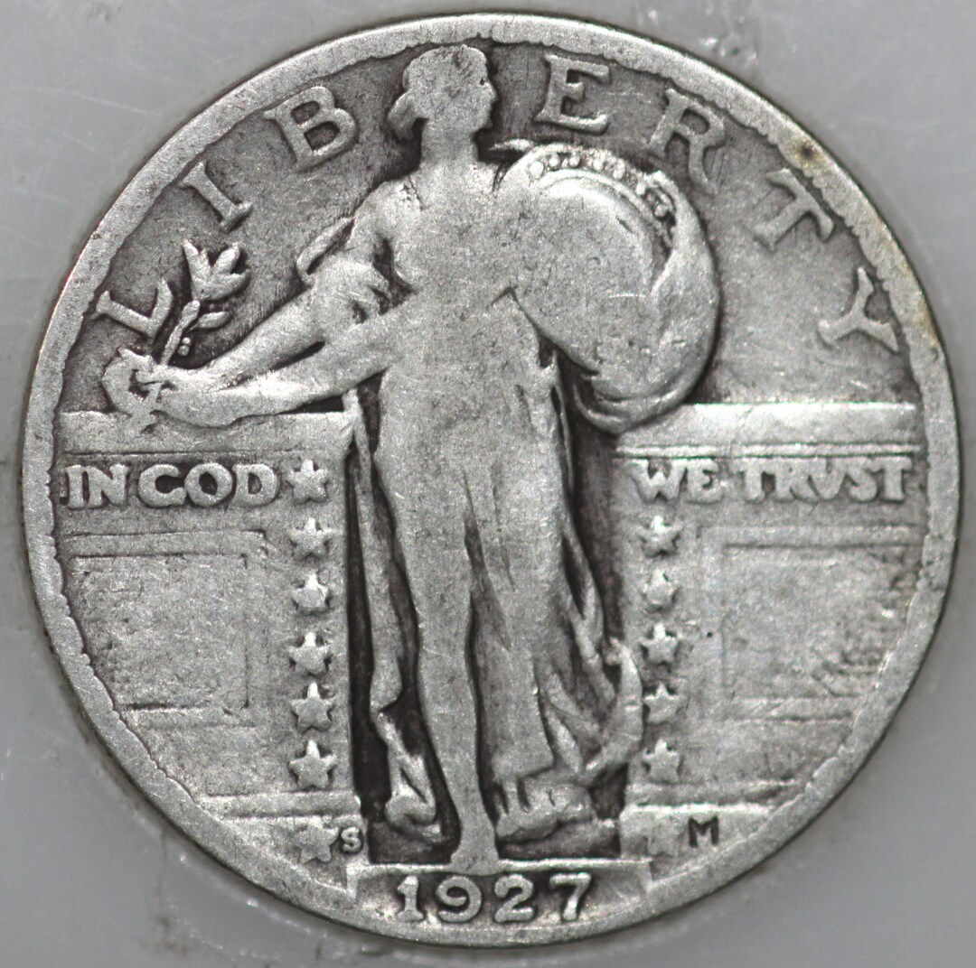 1927-S Standing Liberty Quarter 90% Silver, Classic Coin as Shown [SN01 ...