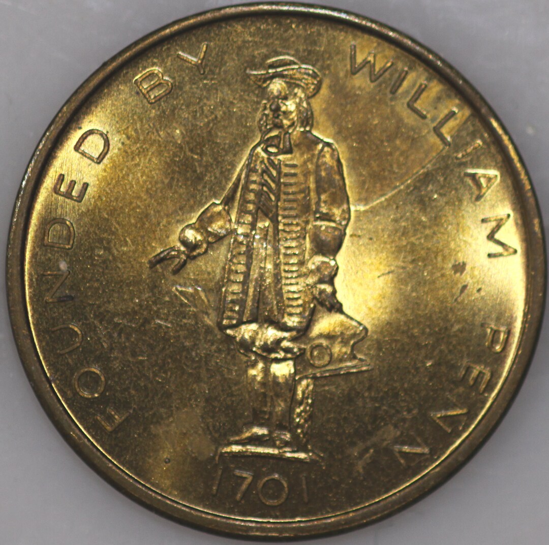 1701 Bronze Medal William Penn City of Philadelphia Approx. 1 1/8 ...
