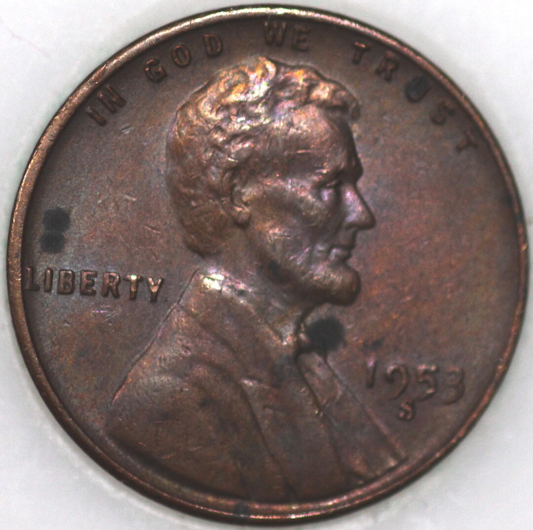 1953-S Wheat Cent With Select Natural Toning as Shown [SN01] - Etsy