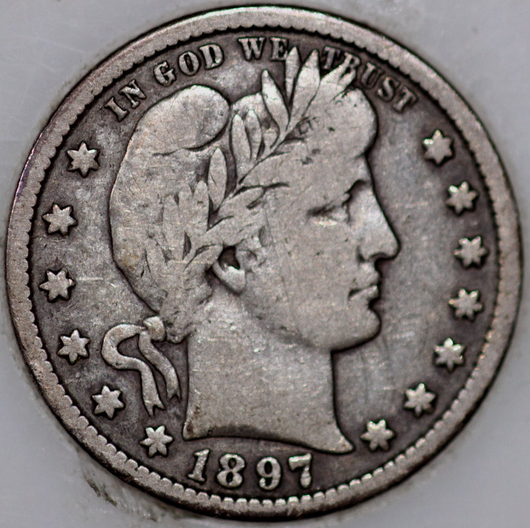 1897-S Barber Quarter 90% Silver, 100+ Years Old as Shown [SN03] - Etsy