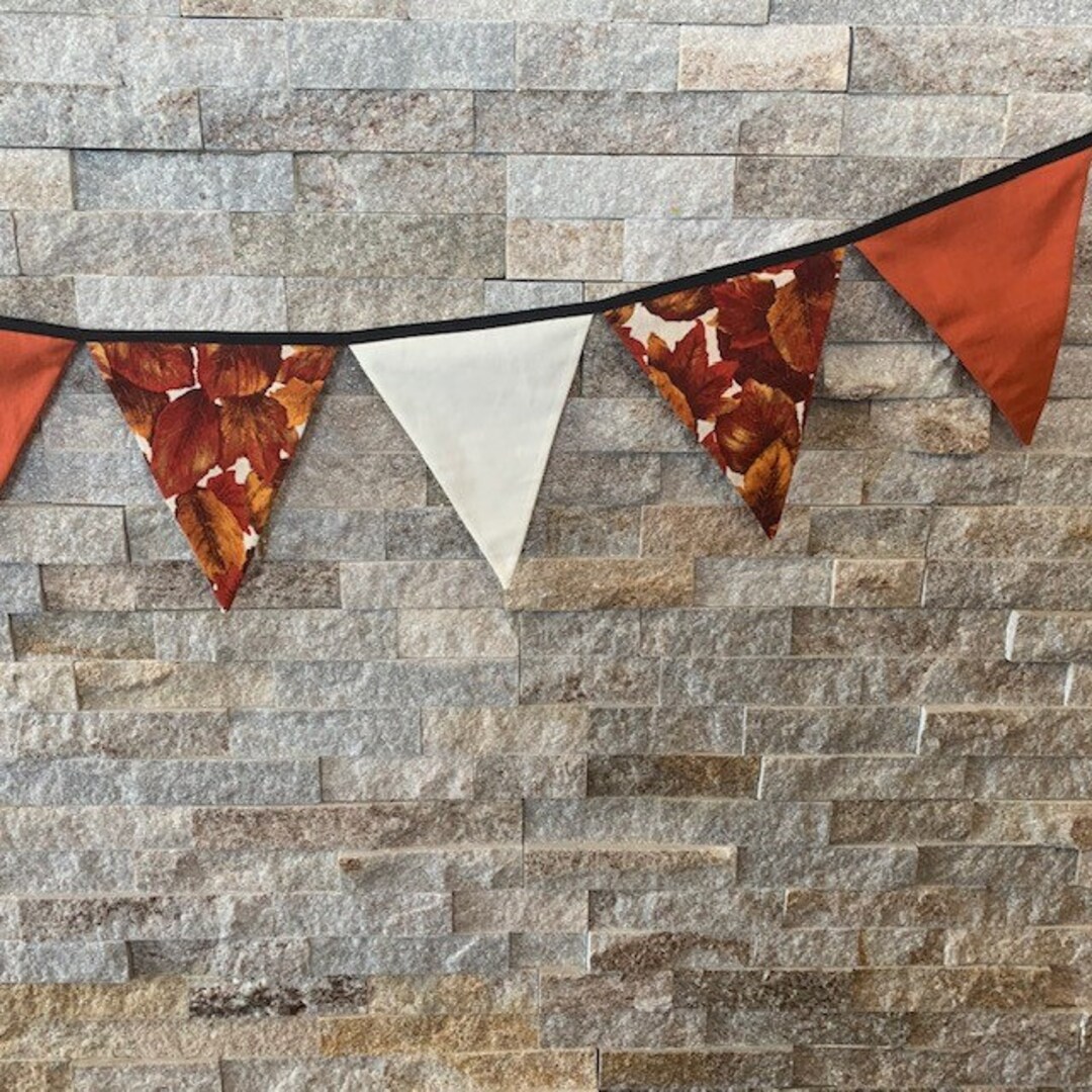 Fall Flag Bunting Banner Fall Fabric Garland Autumn Decor Fall Decor ...