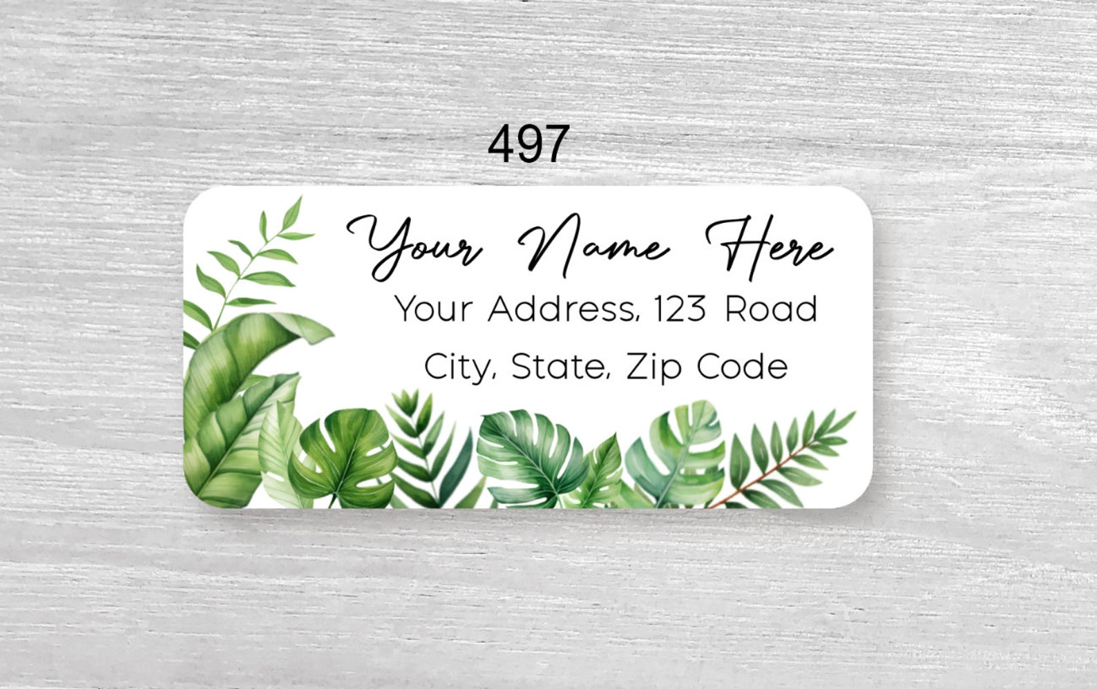 Personalized Watercolor Tropical Leaves Monstera Palm Summer Return ...