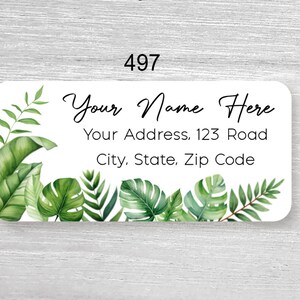 Personalized Watercolor Tropical Leaves Monstera Palm Summer Return ...