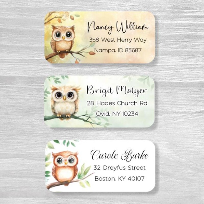 Owl Favor Tags - Etsy