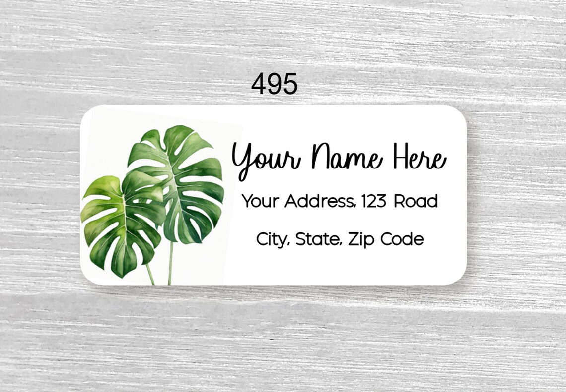 Personalized Watercolor Tropical Leaves Monstera Palm Summer Return ...