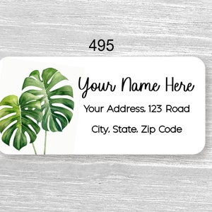 Personalized Watercolor Tropical Leaves Monstera Palm Summer Return ...