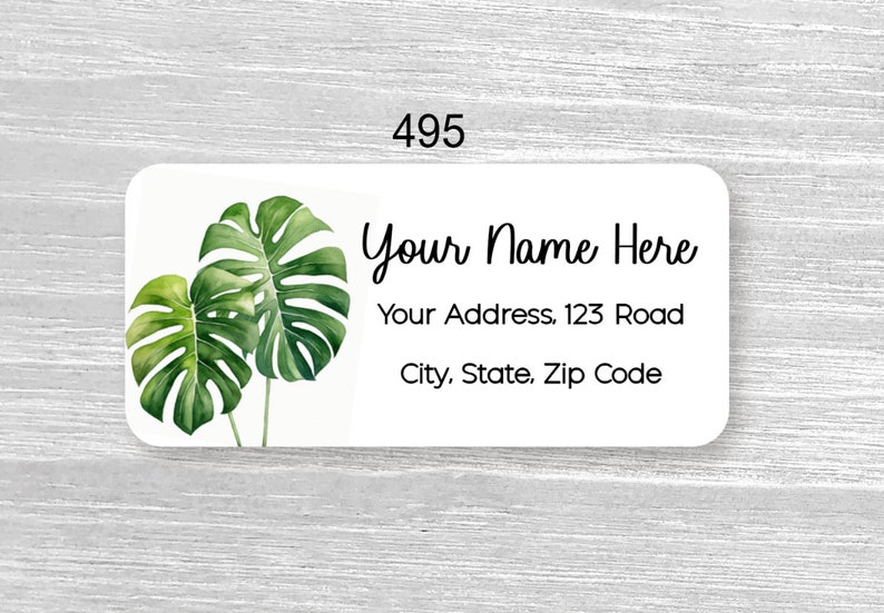 Personalized Watercolor Tropical Leaves Monstera Palm Summer Return ...