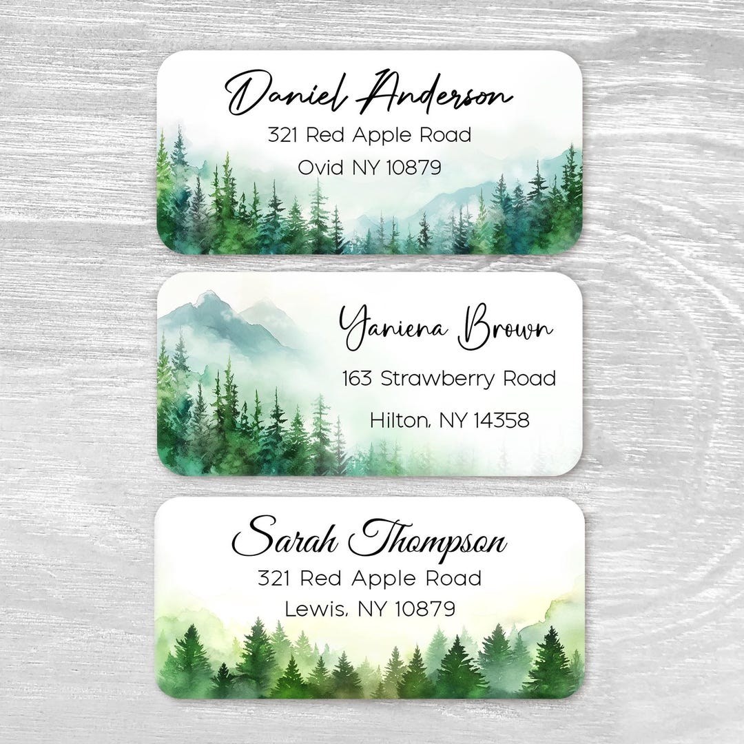 Personalized Trees Mountain Woodland Landscape Spring Summer Return ...