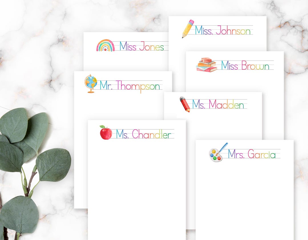 Personalized Notepad, Cute Teacher Appreciation Gift, Custom Memo Pad ...