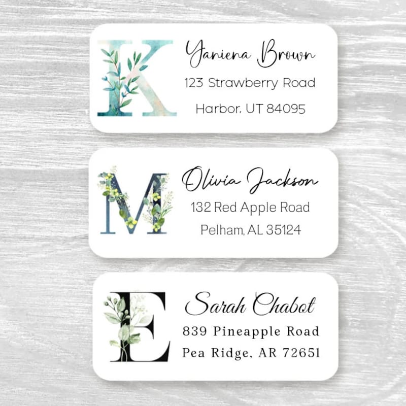 Personalized Self Adhesive Address Labels - Etsy