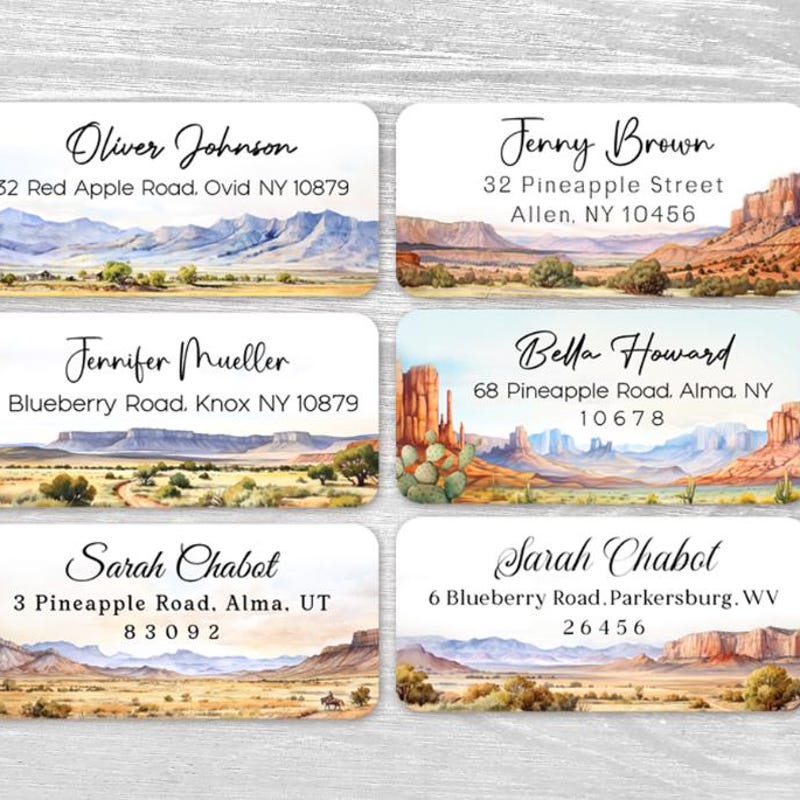 Western Address Stamp - Etsy