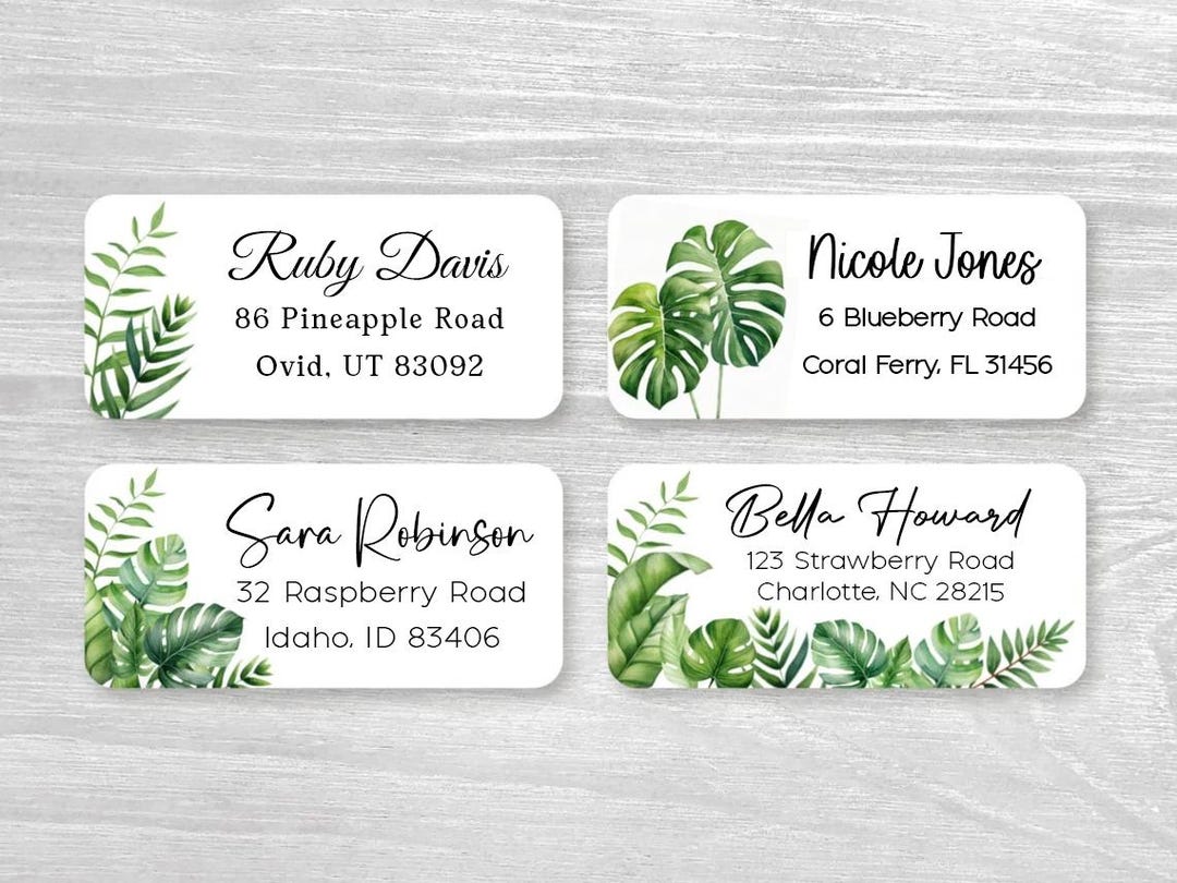 Personalized Watercolor Tropical Leaves Monstera Palm Summer Return ...