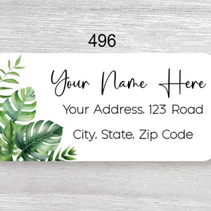 Personalized Watercolor Tropical Leaves Monstera Palm Summer Return ...