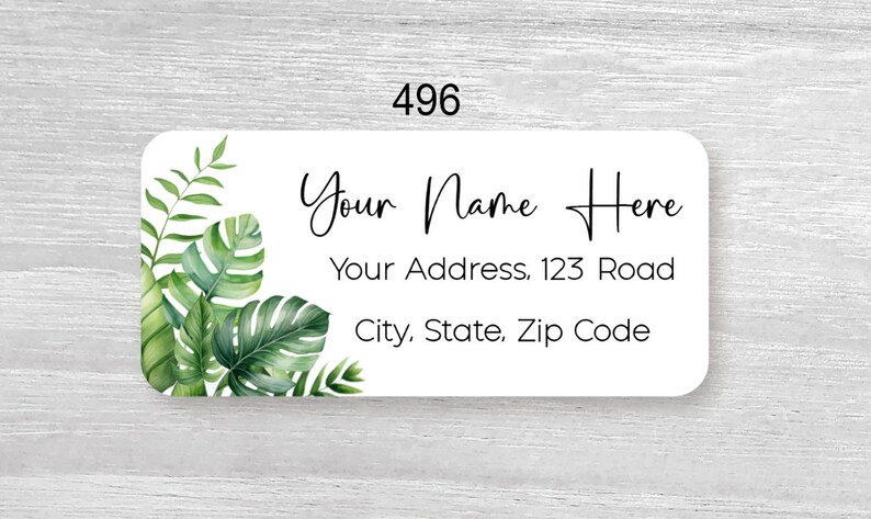 Personalized Watercolor Tropical Leaves Monstera Palm Summer Return ...