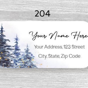 Personalized Trees Mountain Woodland Deer Landscape Christmas Winter ...