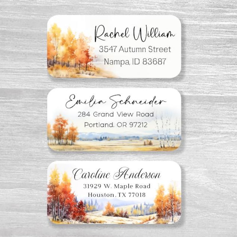 Address Stickers Fall - Etsy