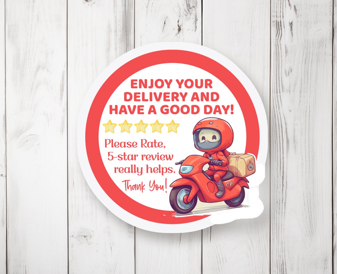 Delivery Stickers Doordash Stickers 5 Stars Review B402 - Etsy