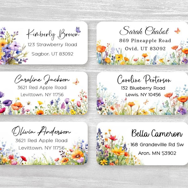 Personalized Self Adhesive Address Labels - Etsy