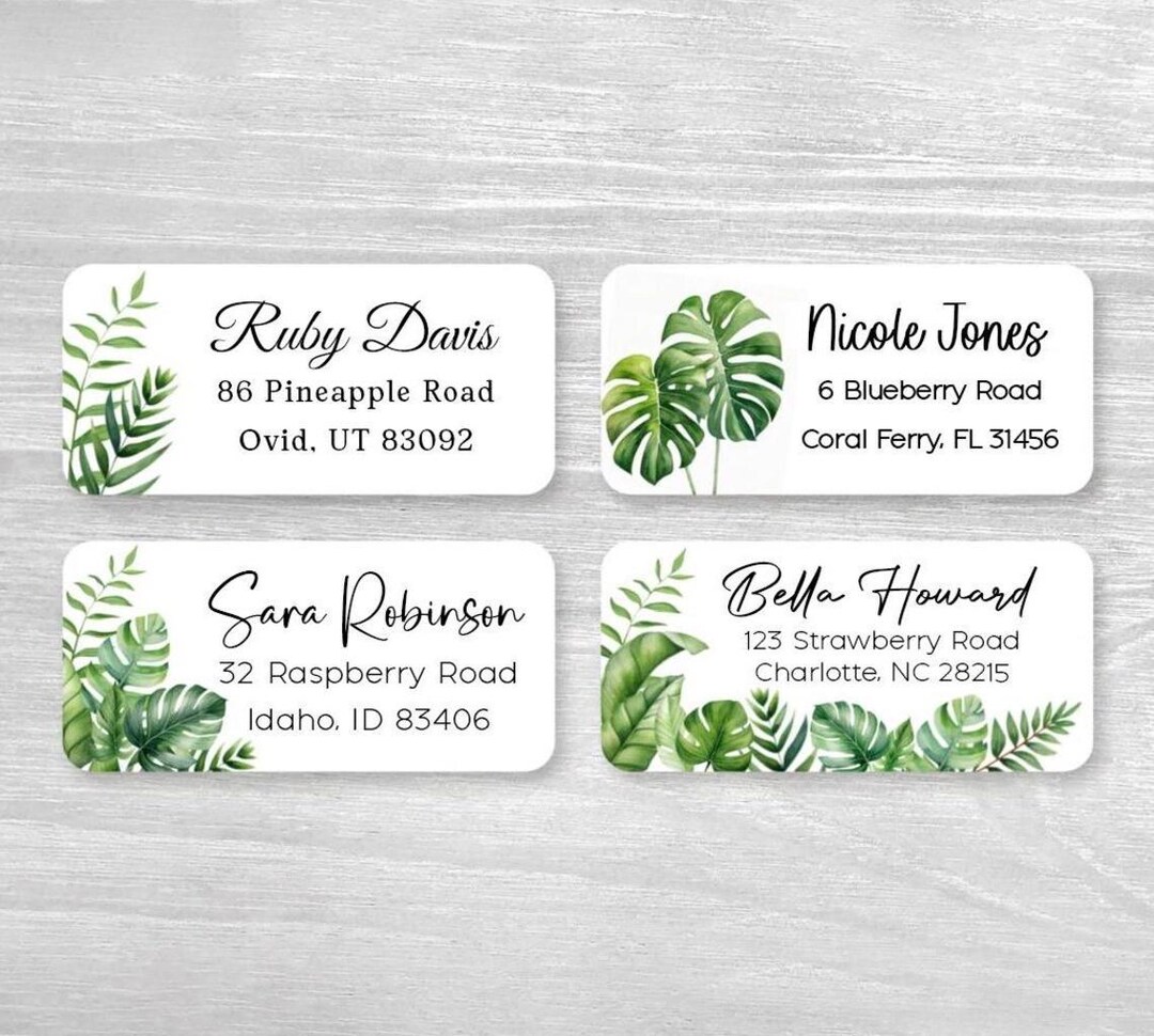 Personalized Watercolor Tropical Leaves Monstera Palm Summer Return ...