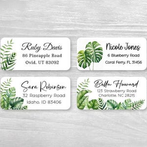Personalized Watercolor Tropical Leaves Monstera Palm Summer Return ...