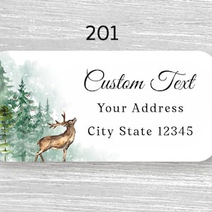 Personalized Trees Mountain Woodland Deer Landscape Christmas Winter ...