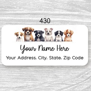 Set of 48 Personalized Cute Dogs Puppies Return Address Labels, Baby ...