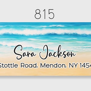 Personalized Return Address Labels, Beach Ocean Summer Tropical Aqua ...