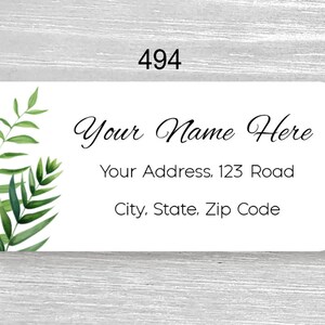 Personalized Watercolor Tropical Leaves Monstera Summer Return Address ...