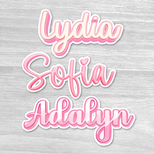 Vinyl Name Sticker - Etsy