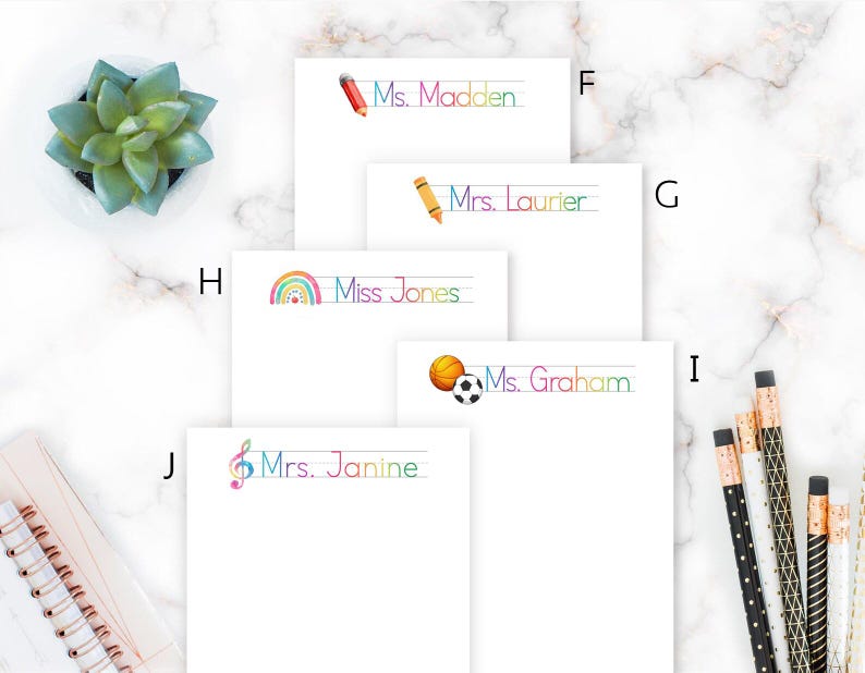 Personalized Notepad, Cute Teacher Appreciation Gift, Custom Memo Pad ...