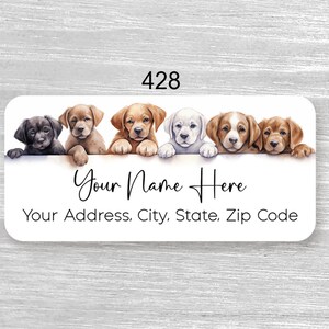 Set of 48 Personalized Cute Dogs Puppies Return Address Labels, Baby ...