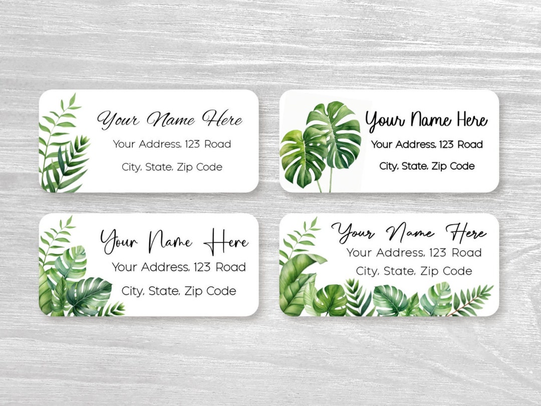 Personalized Watercolor Tropical Leaves Monstera Palm Summer Return ...