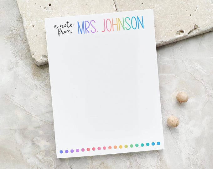 Custom Notepad With Custom Text and Colorful Design // 50 Sheets per ...