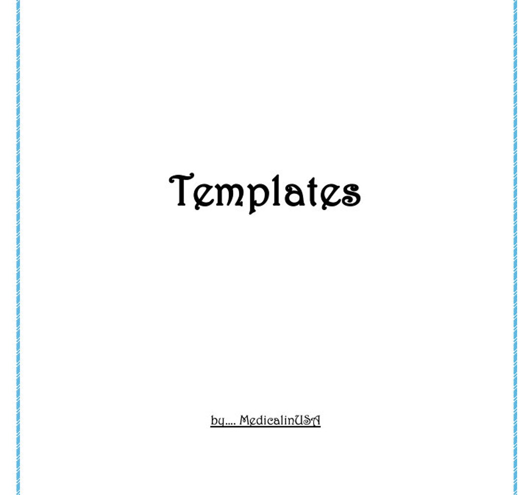 Nursing Student Blank Template - Etsy