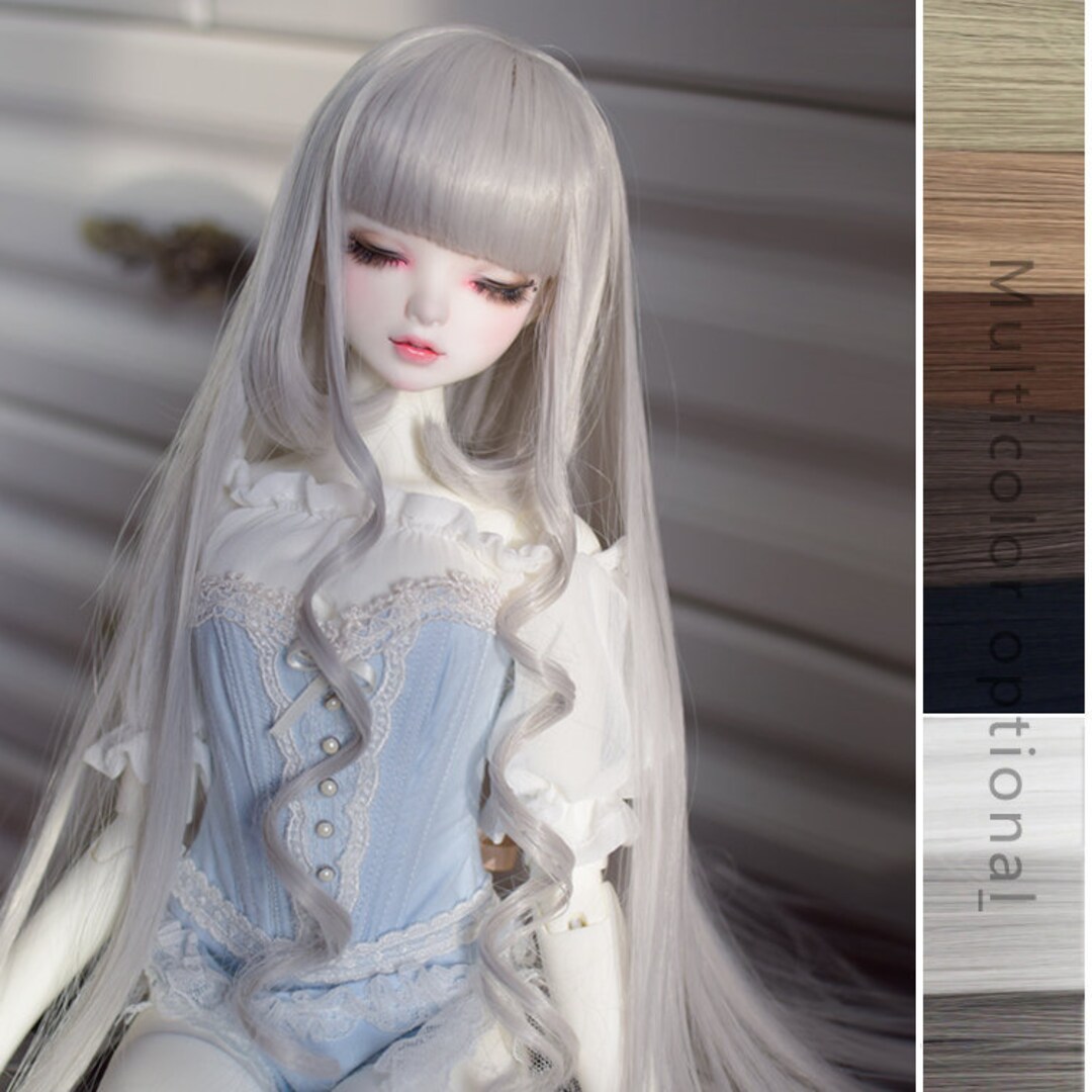 BJD Doll Wig DD Sd Wig for 6-7 7-8 8-9 9-10 Head Long Straight Curly ...