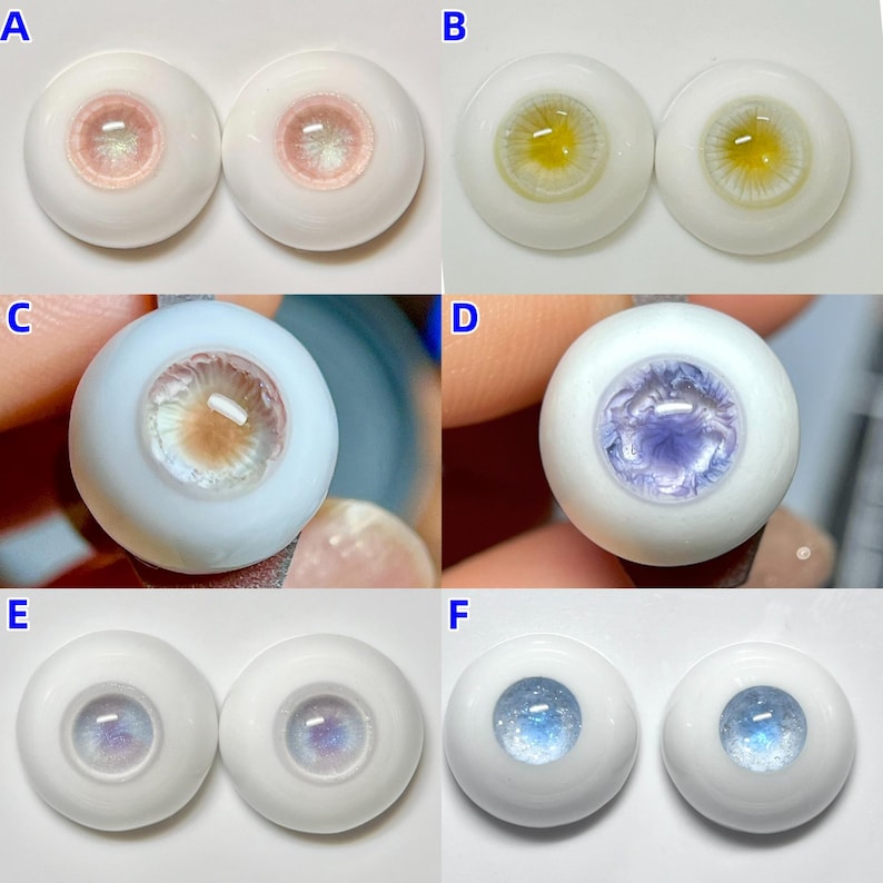 Pink BJD Doll Eyes: Realistic Toy Eyes for 1/3, 1/4, 1/6 Dolls - Etsy