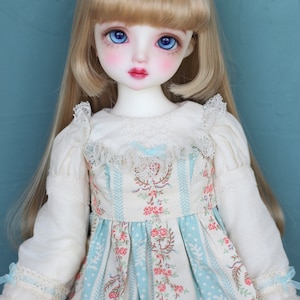 BJD Doll Wig Grey Green Bjd Wig Blonde Hair With Bang Fashion Long ...