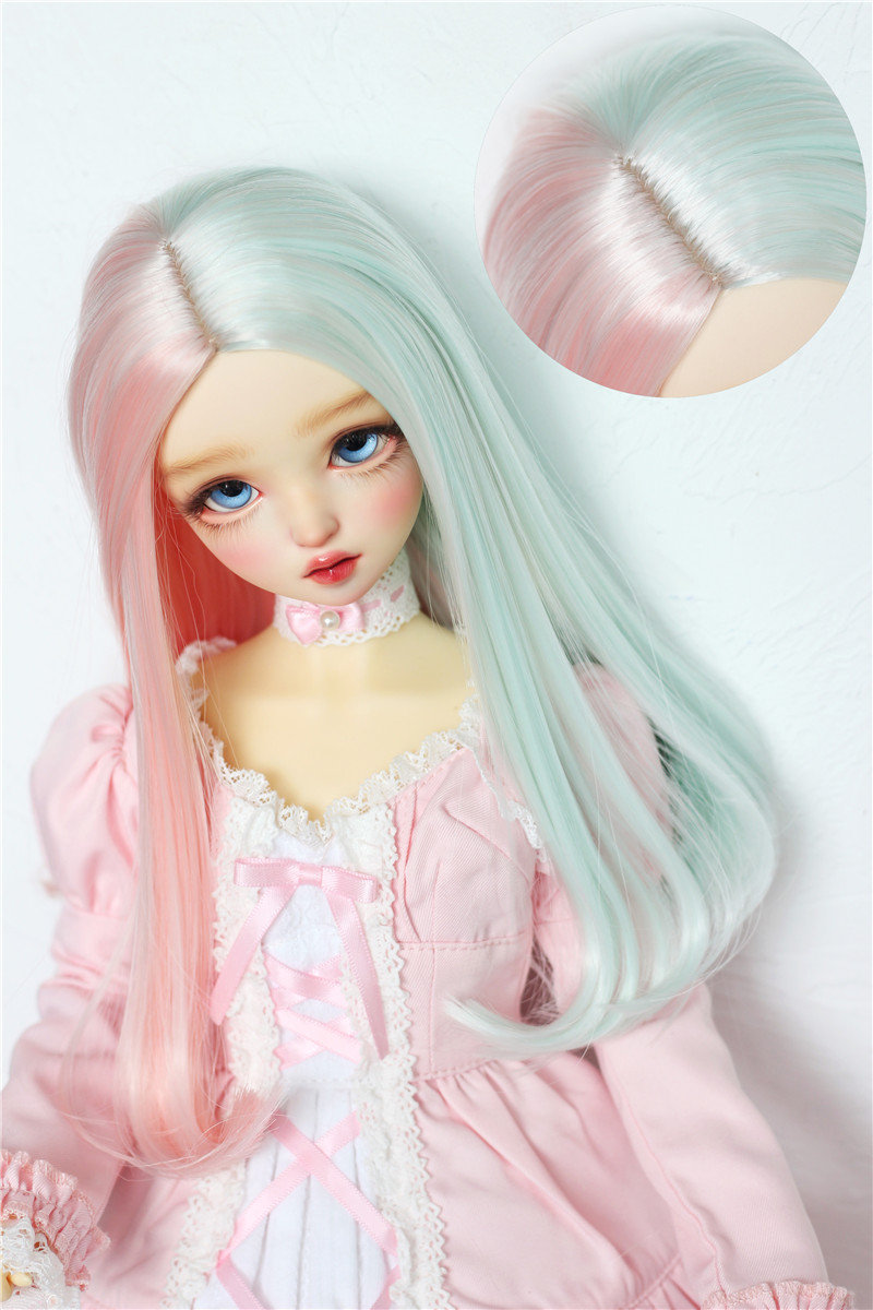 Pink & Green BJD Doll Wig: Fashion Long Hair (1/3 1/4 1/6) - Etsy
