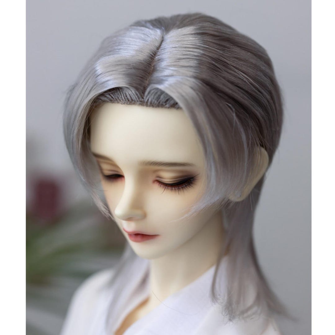 Milk Silk Wolf Cut BJD Wig for 1/3 1/4 Boys Doll Middle Part Silky Doll ...