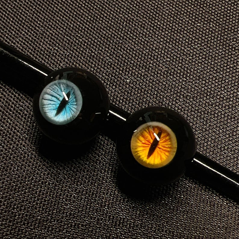 Handmade BJD Doll Eyes: Black Sclera Cat Pupil Horror Eyes - Etsy
